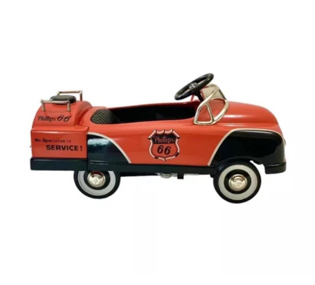 MINI Pedal Car Metal Model Phillips 66 Oil Gas Collector Truck 7" Long ...
