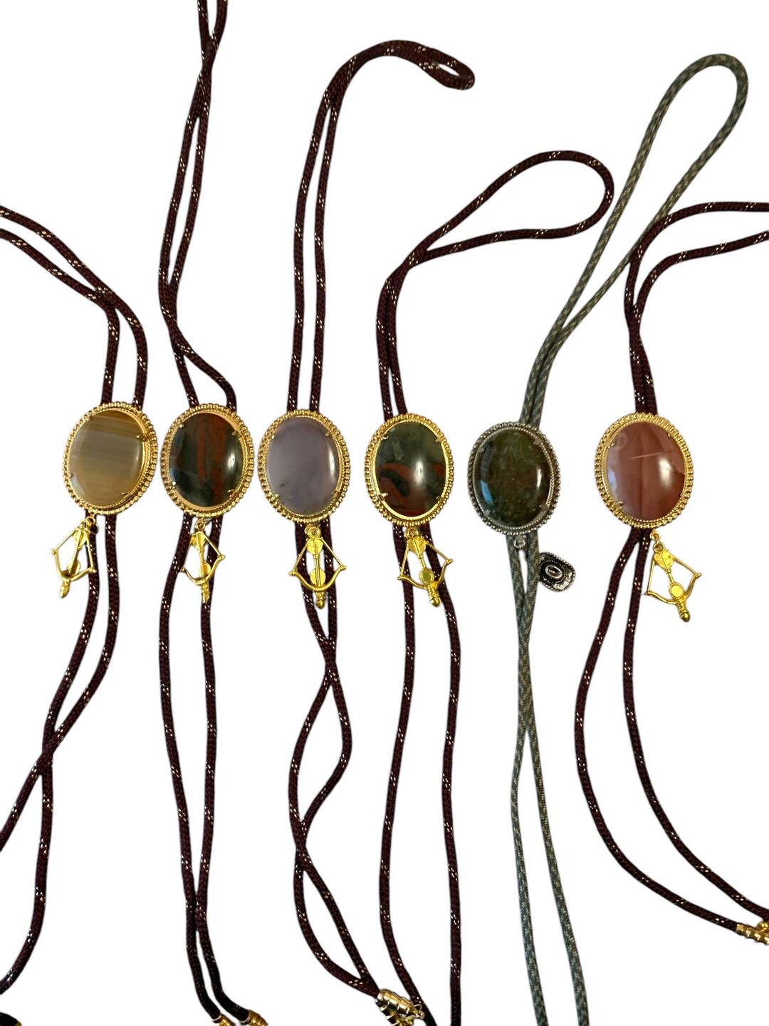 Bolo Tie Classic Polished Stone String Lariat Western Wedding Accessory ...