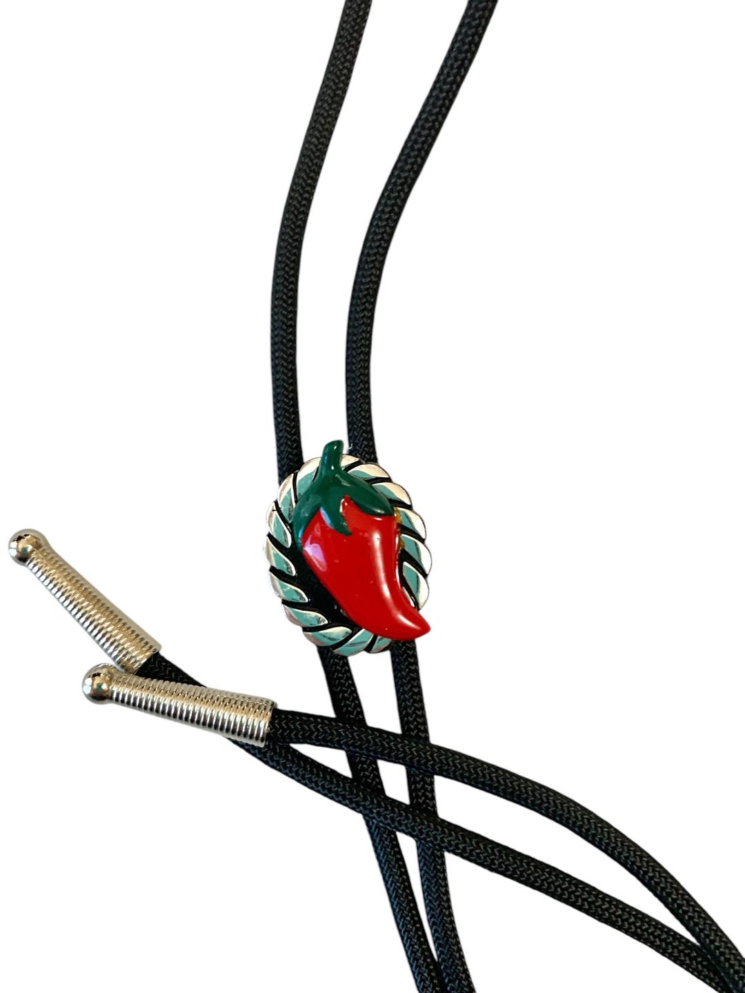 Chili Pepper Concho Bolo Tie String Lariat Western Wedding Accessory ...