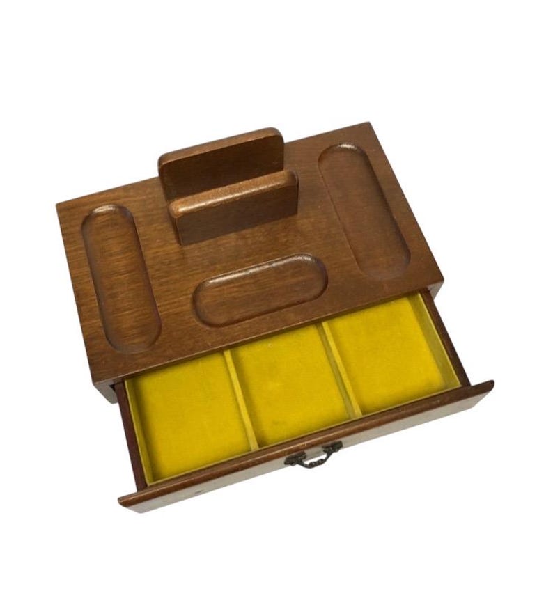 Mens Wood Jewelry Box Valet Tray Cufflink Storage - Etsy
