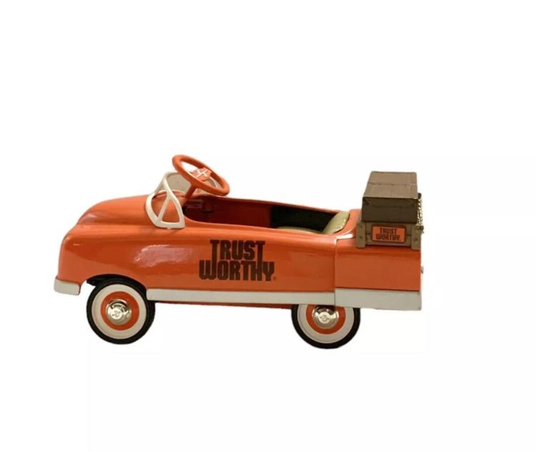 MINI Pedal Car Metal Model Vintage Trust Worthy Oil Gas Collector Car 7 ...