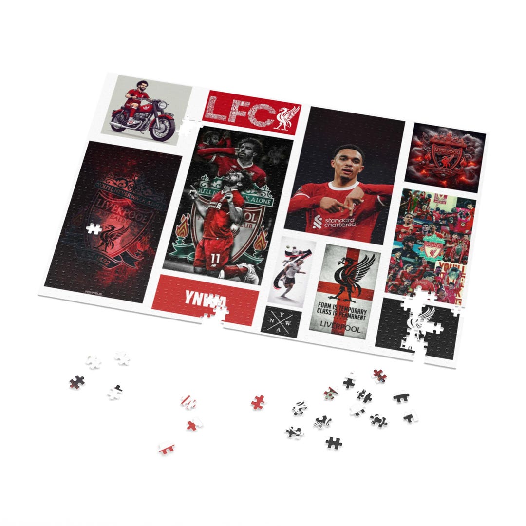 Jigsaw Puzzle, Liverpool Football Club Collage 1000 Piece With Tin Gift ...