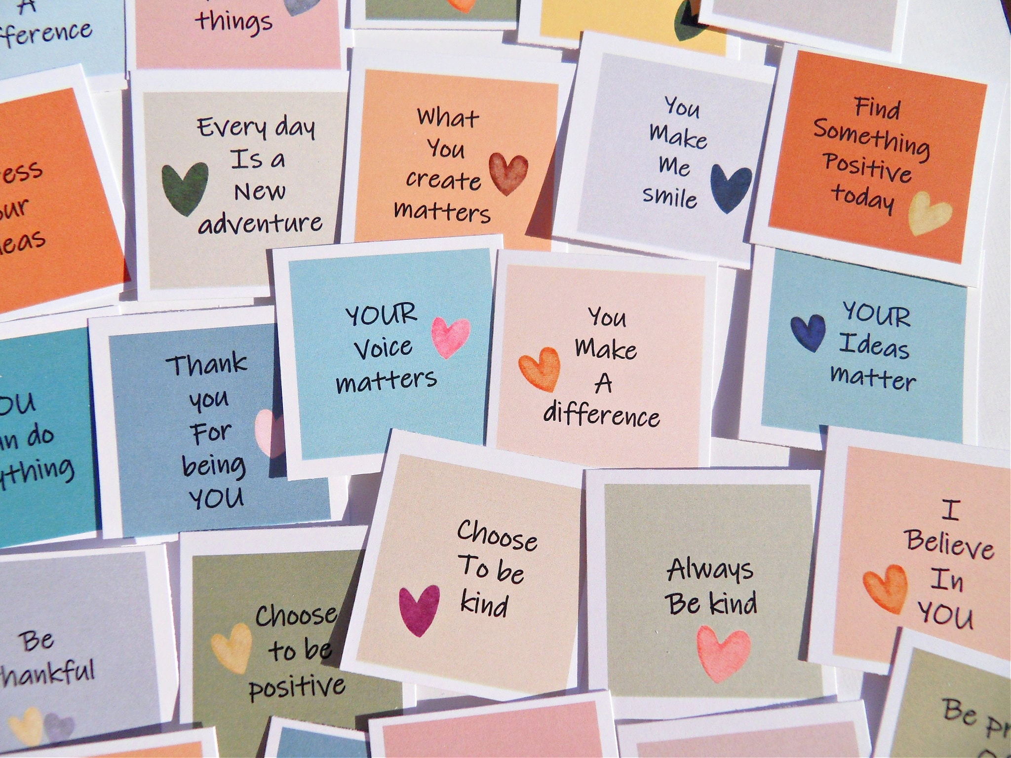 Mini tarjetas de positividad imprimibles 30 tarjetas de - Etsy México