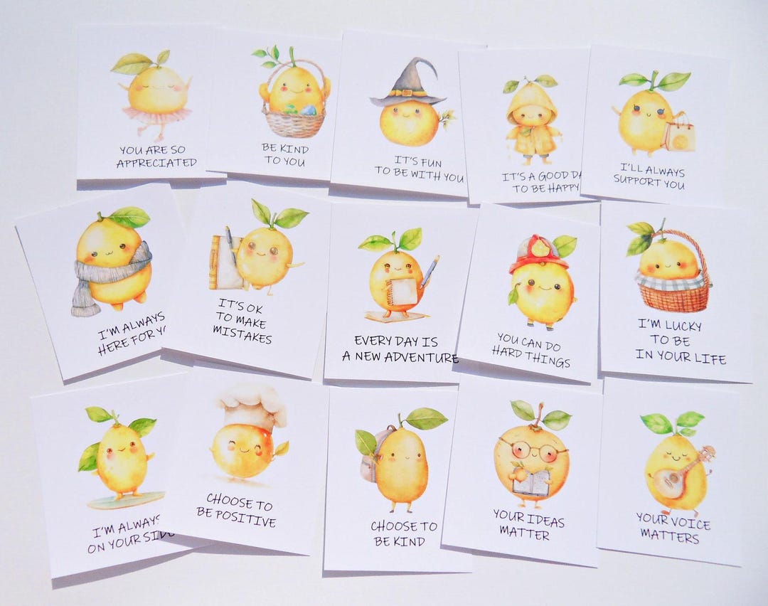 Cute Mini Encouragement Cards, 30 Positivity Affirmation Cards, Back to ...