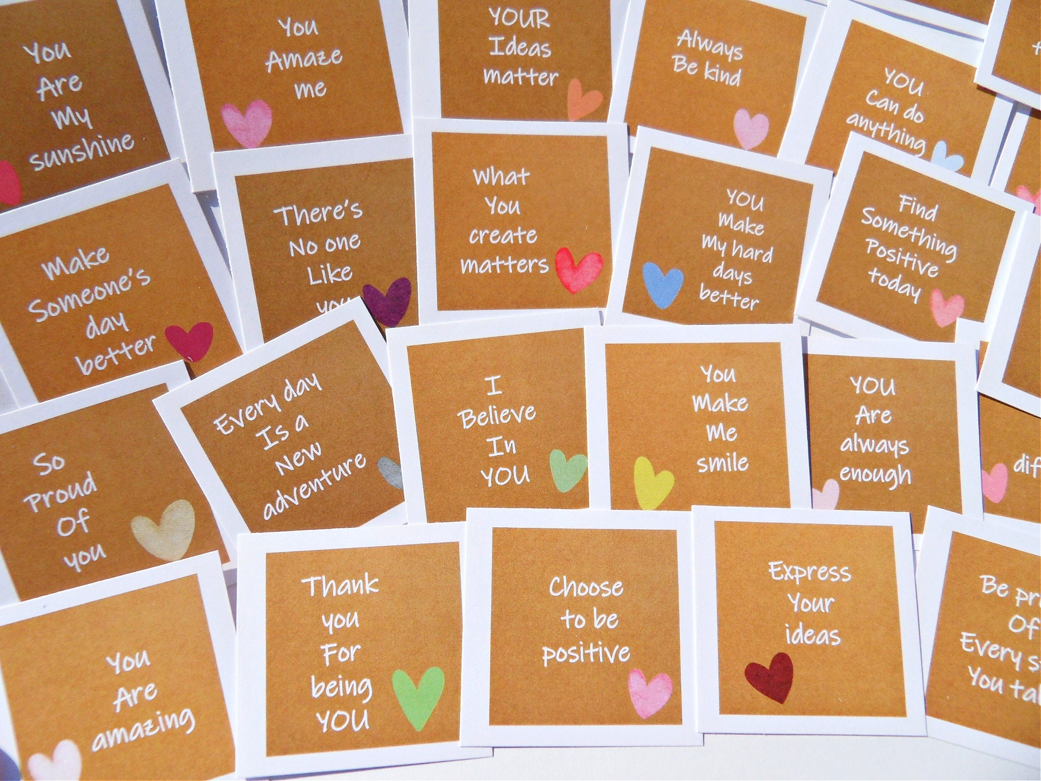 Mini Positivity Cards, 30 Affirmation Cards, Encouragement Cards ...