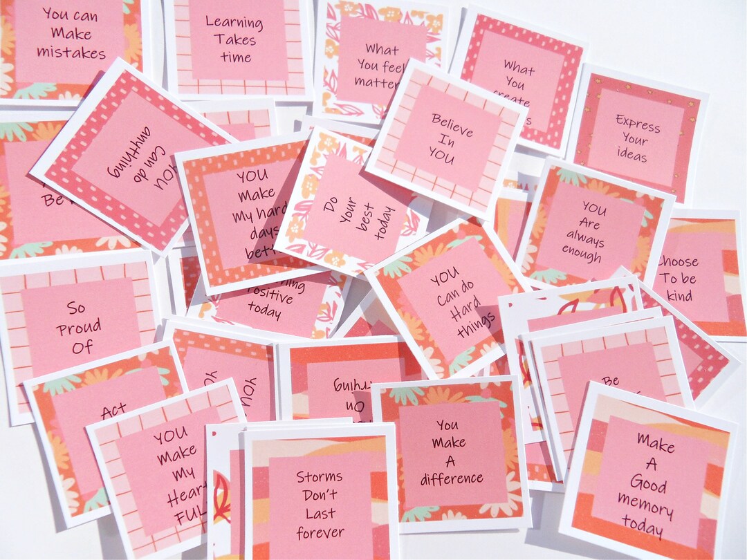 Lunch Note Cards 45 Mini Encouragement Cards Teacher Notes - Etsy