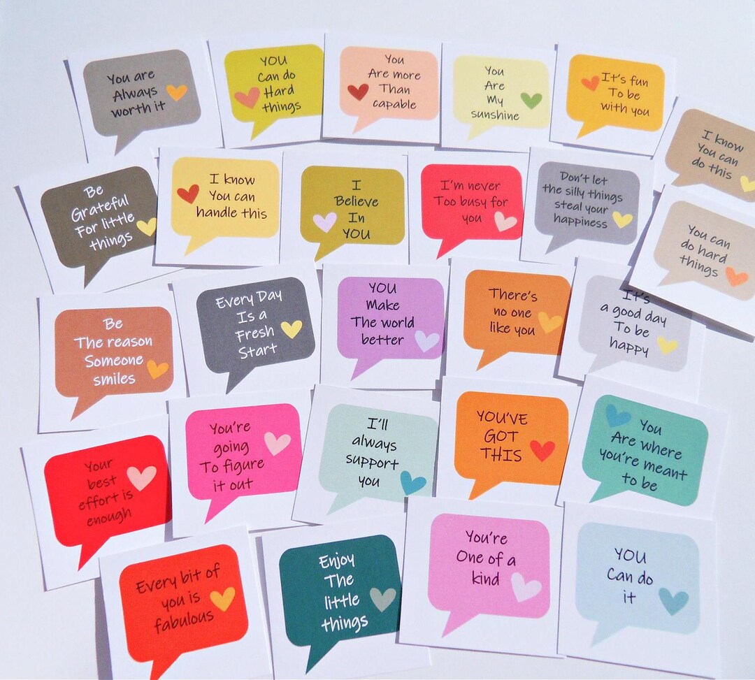 Words of Encouragement Cards, 75 Affirmation Cards, Compliment Cards ...