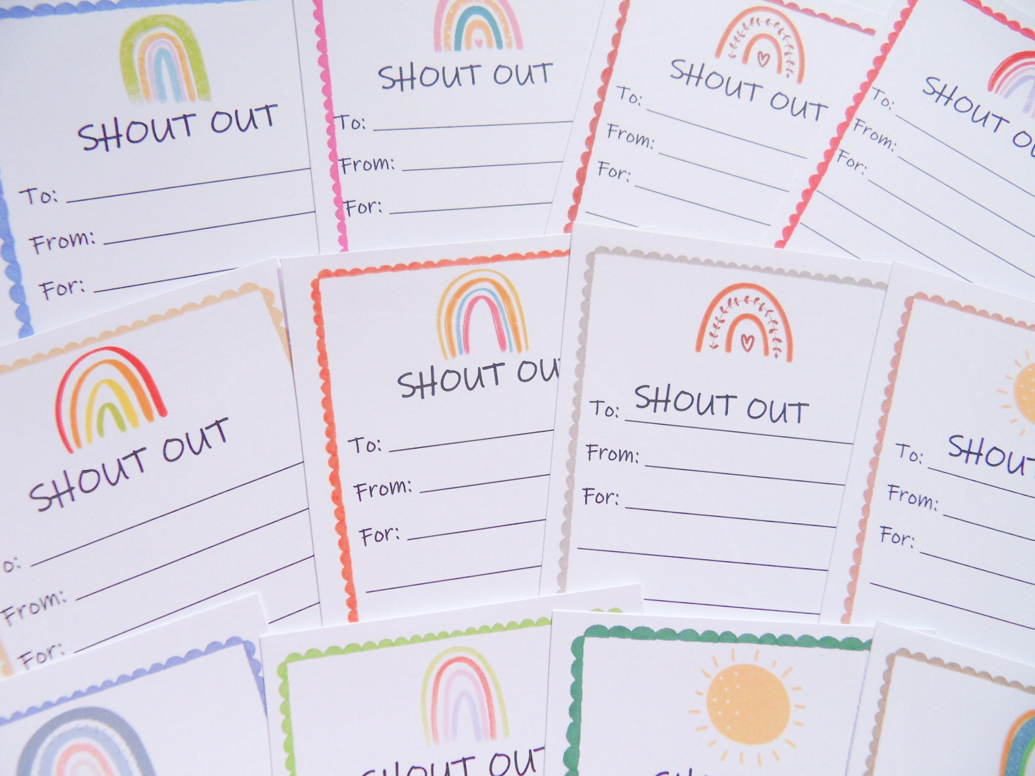 Printable Teacher Shout Out Cards, Principal Shout Out Cards ...