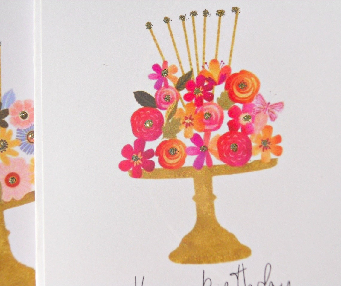 Happy Birthday Card Birthday Cake Card Foodie Birthday Card - Etsy