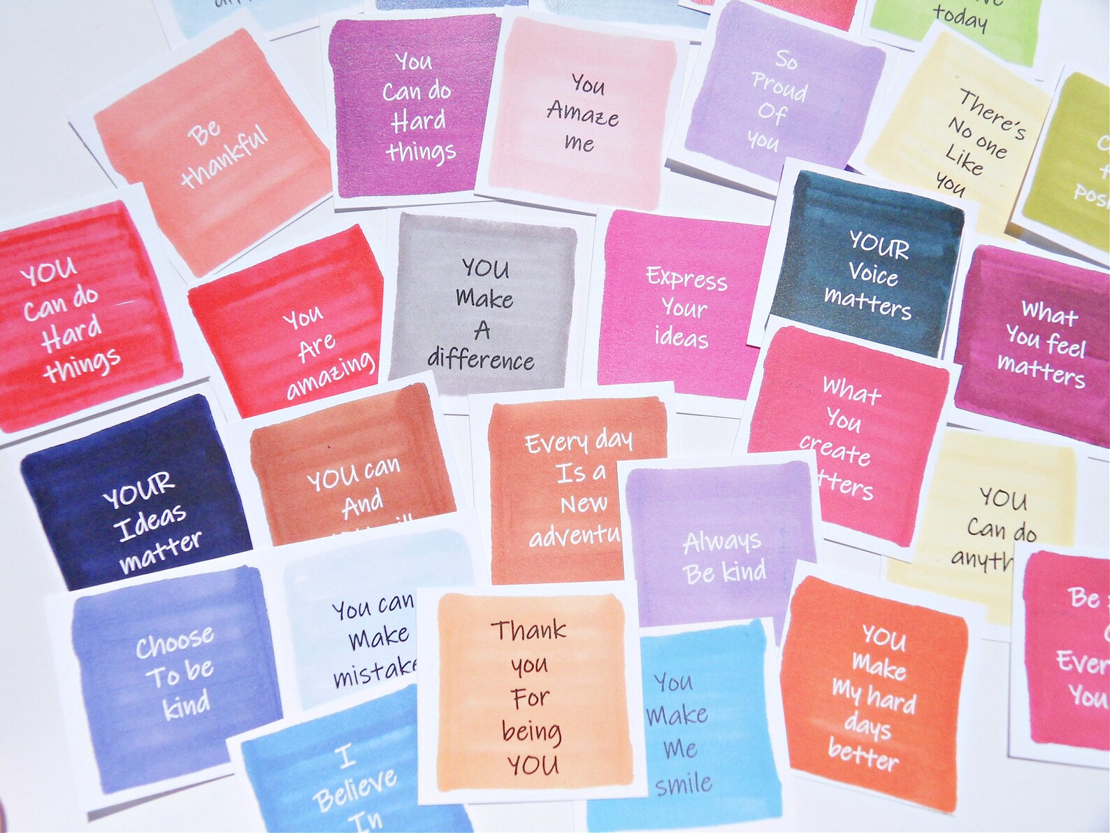 Printable Mini Positivity Cards 30 Affirmation Cards | Etsy