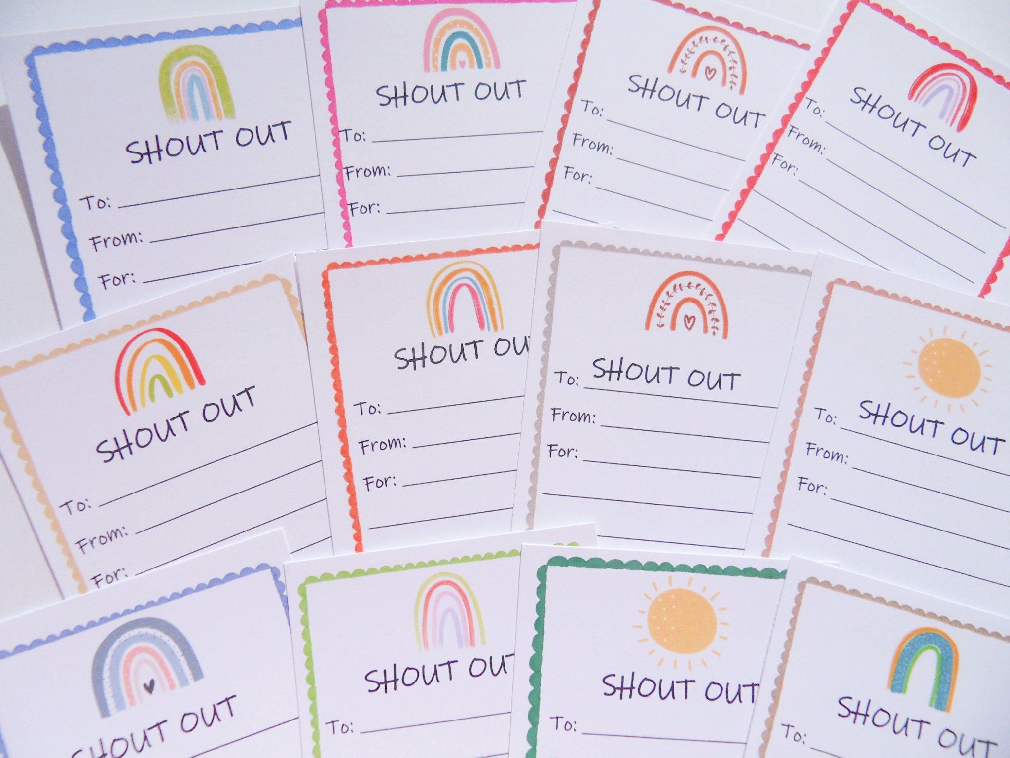 Printable Teacher Shout Out Cards, Principal Shout Out Cards ...