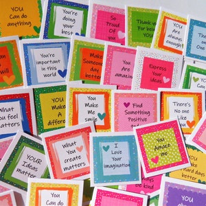 Mini Encouragement Cards, 45 Affirmation Cards, Birthday Loot Bags ...