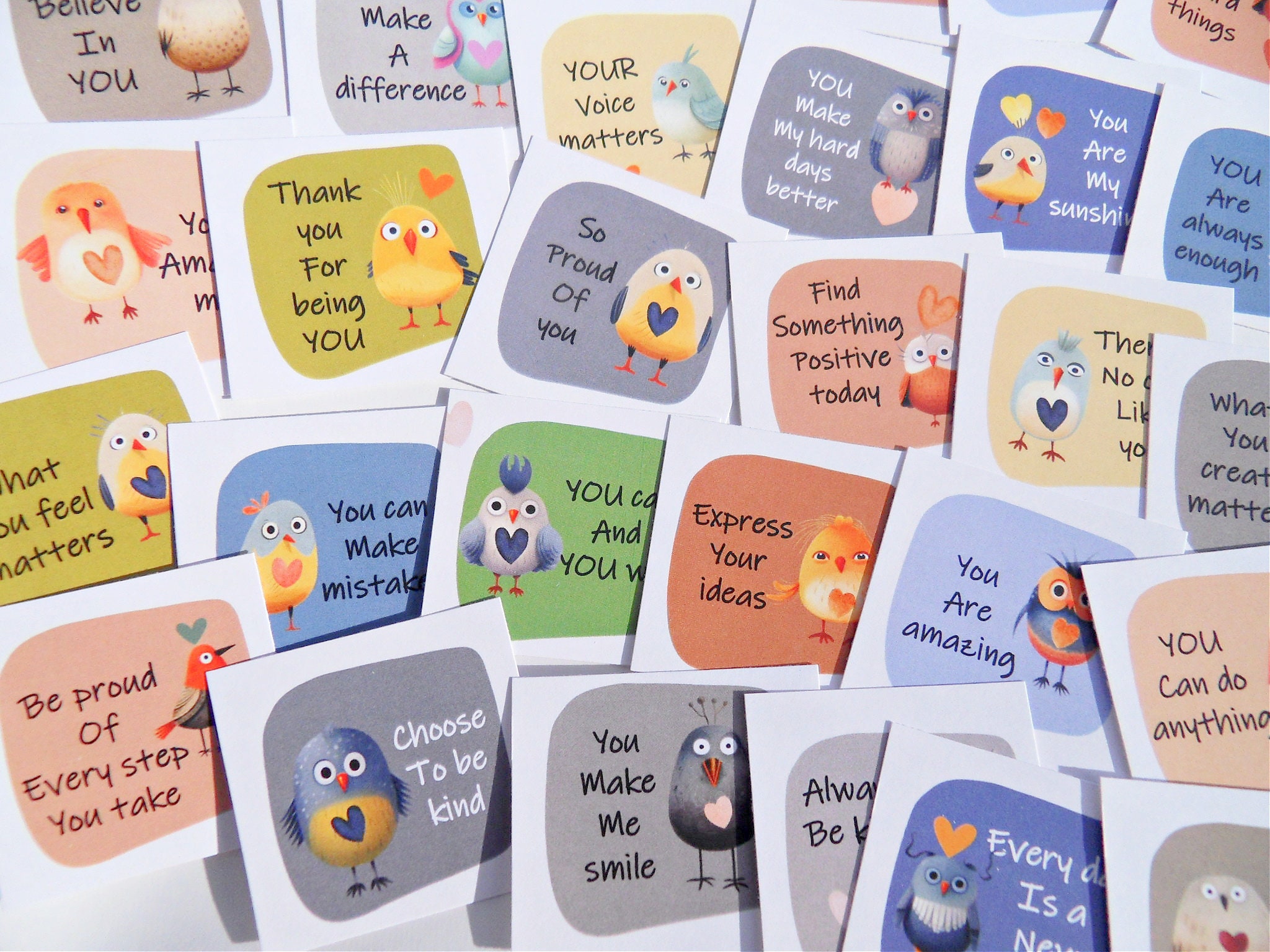 Mini Encouragement Cards for Kids, 30 Affirmation Cards, Inspirational ...