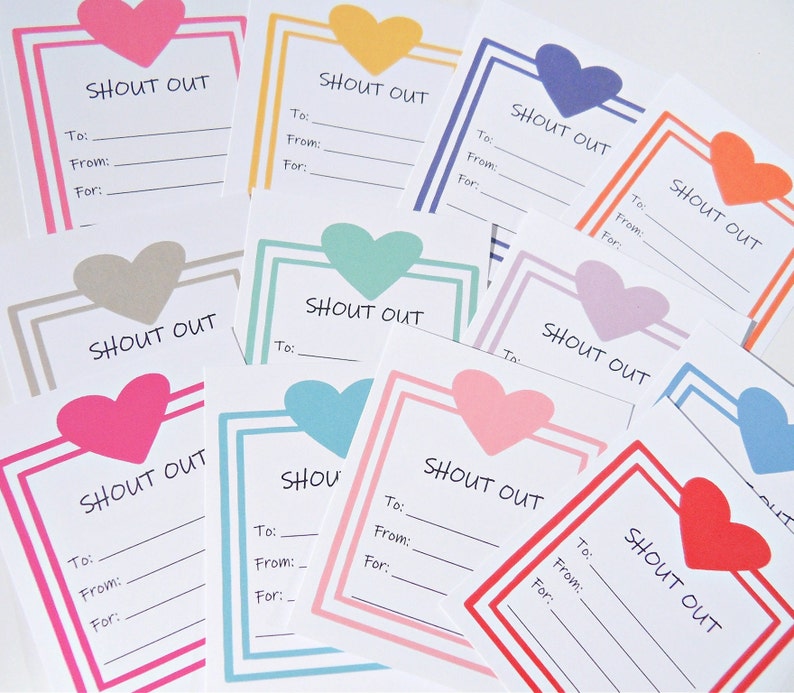 Printable Teacher Shout Out Cards, Recognition Cards, Good Work Reward ...