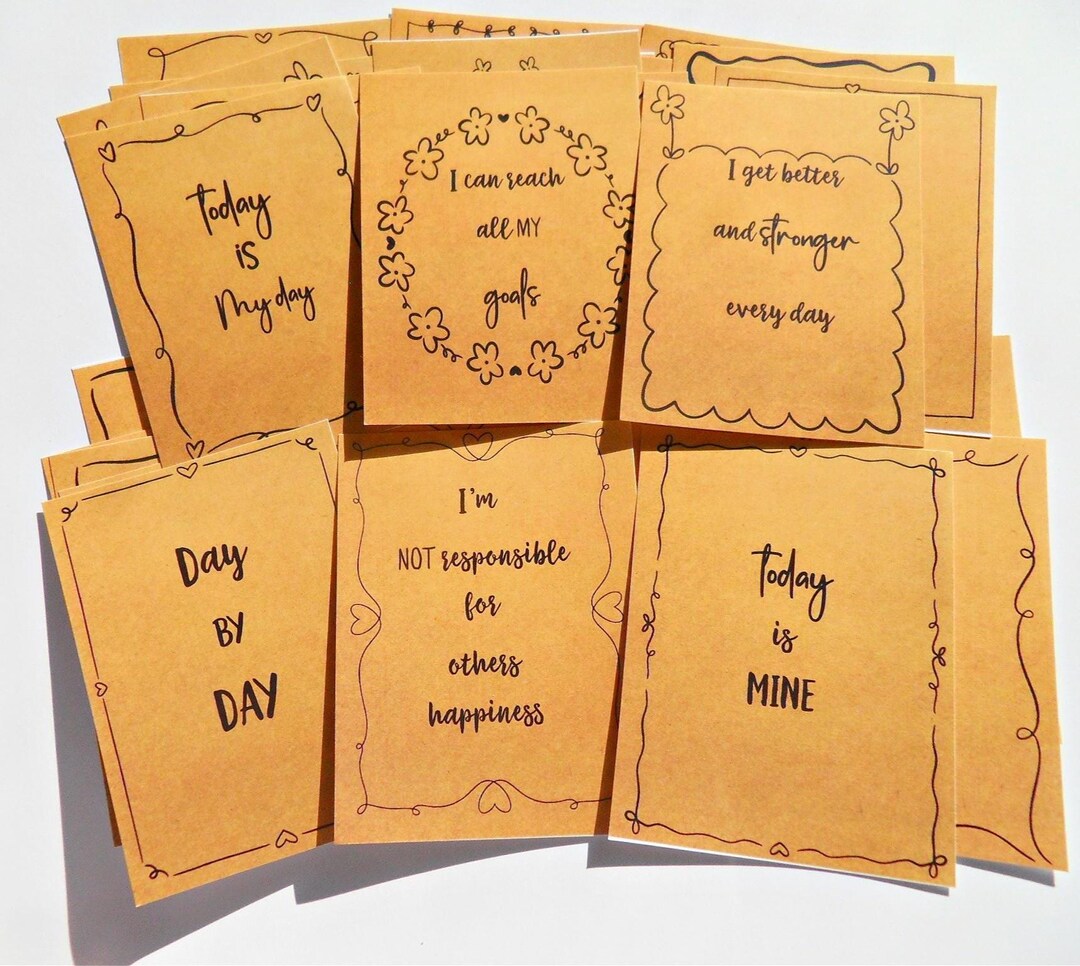 36 Small Positivity Affirmation Cards, Small Encouragement Cards ...
