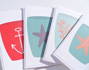 Starfish Note Cards | Etsy