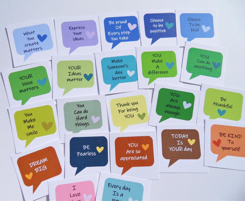 Words of Encouragement Cards, 75 Positivity Affirmation Cards ...