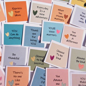 Mini Encouragement Cards, 30 Positive Affirmation Cards, Positivity ...