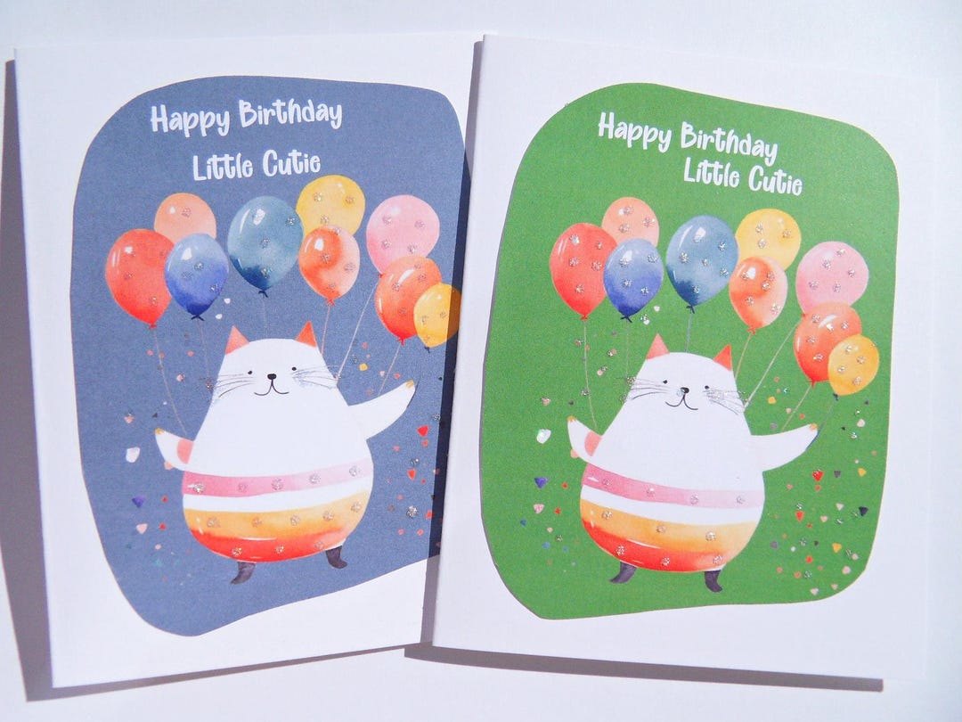 Funny Kids Birthday Cards, Cat Birthday Cards, Cute Cat Cards, Birthday ...
