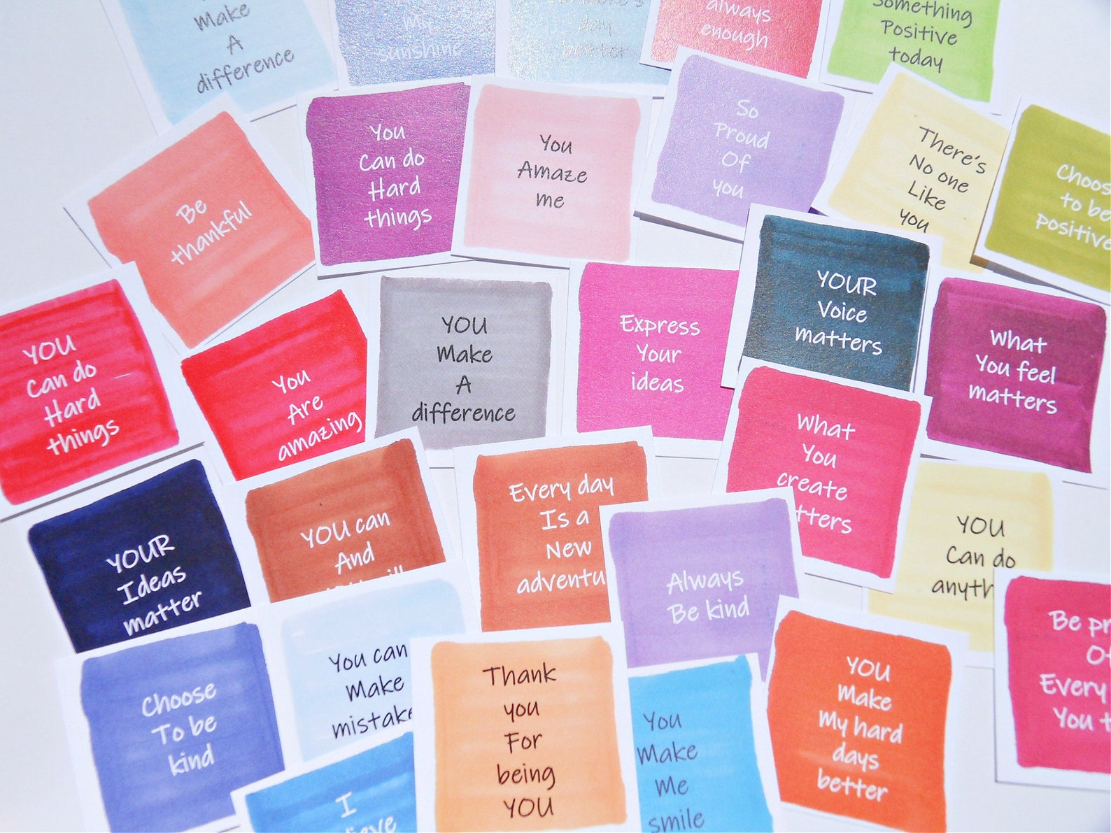 Printable Mini Positivity Cards 30 Affirmation Cards | Etsy