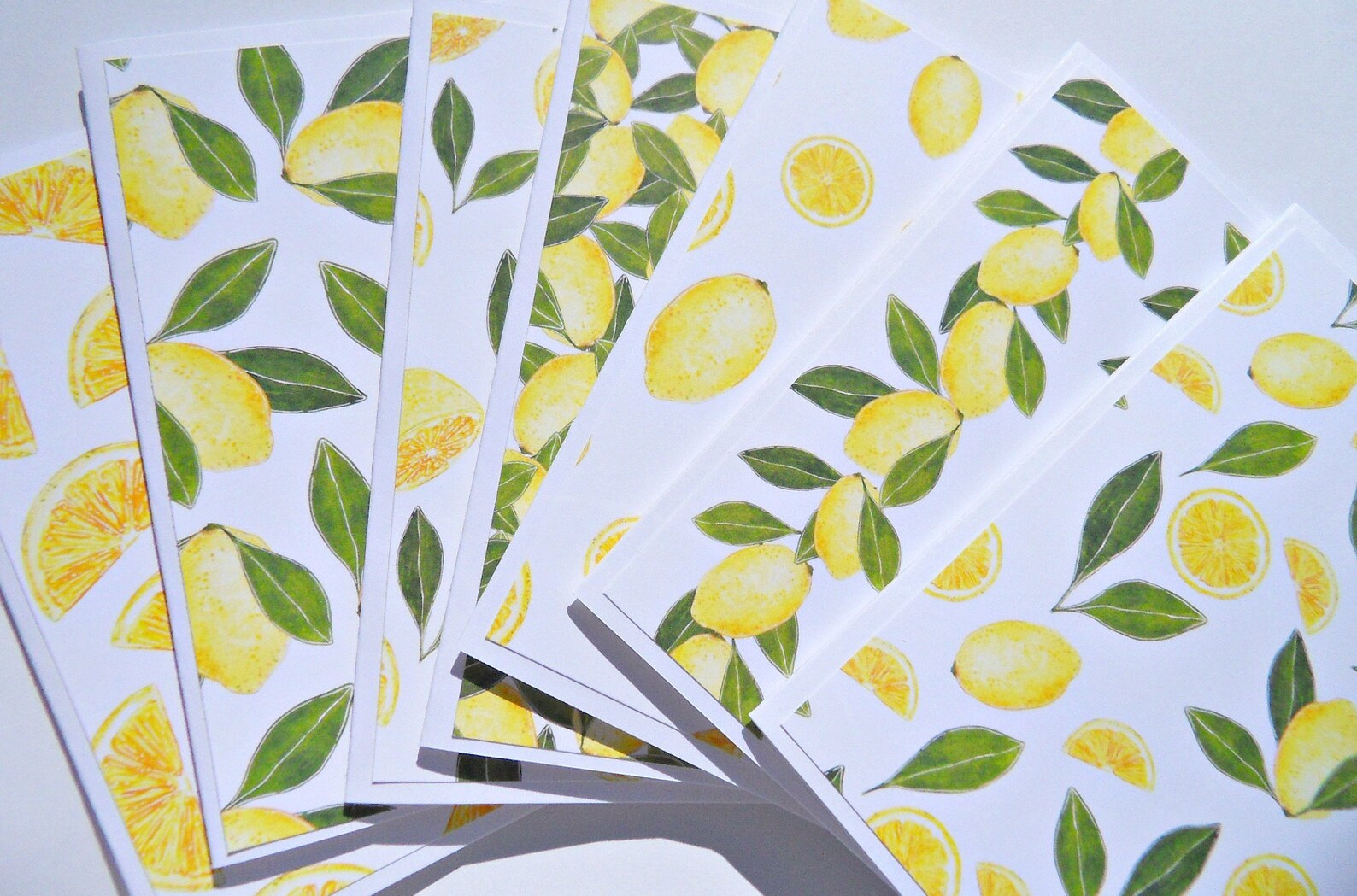 Citrus Note Card Set 4 Cards Stationery Set Lemon Lime Note - Etsy
