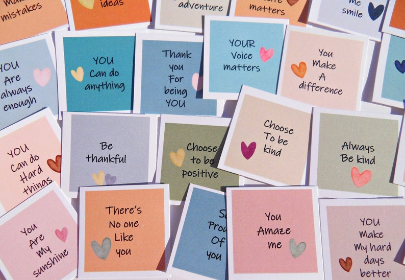 Mini Encouragement Cards, 30 Positive Affirmation Cards, Positivity ...