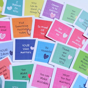 Printable Mini Encouragement Cards, 30 Positive Affirmation Cards ...