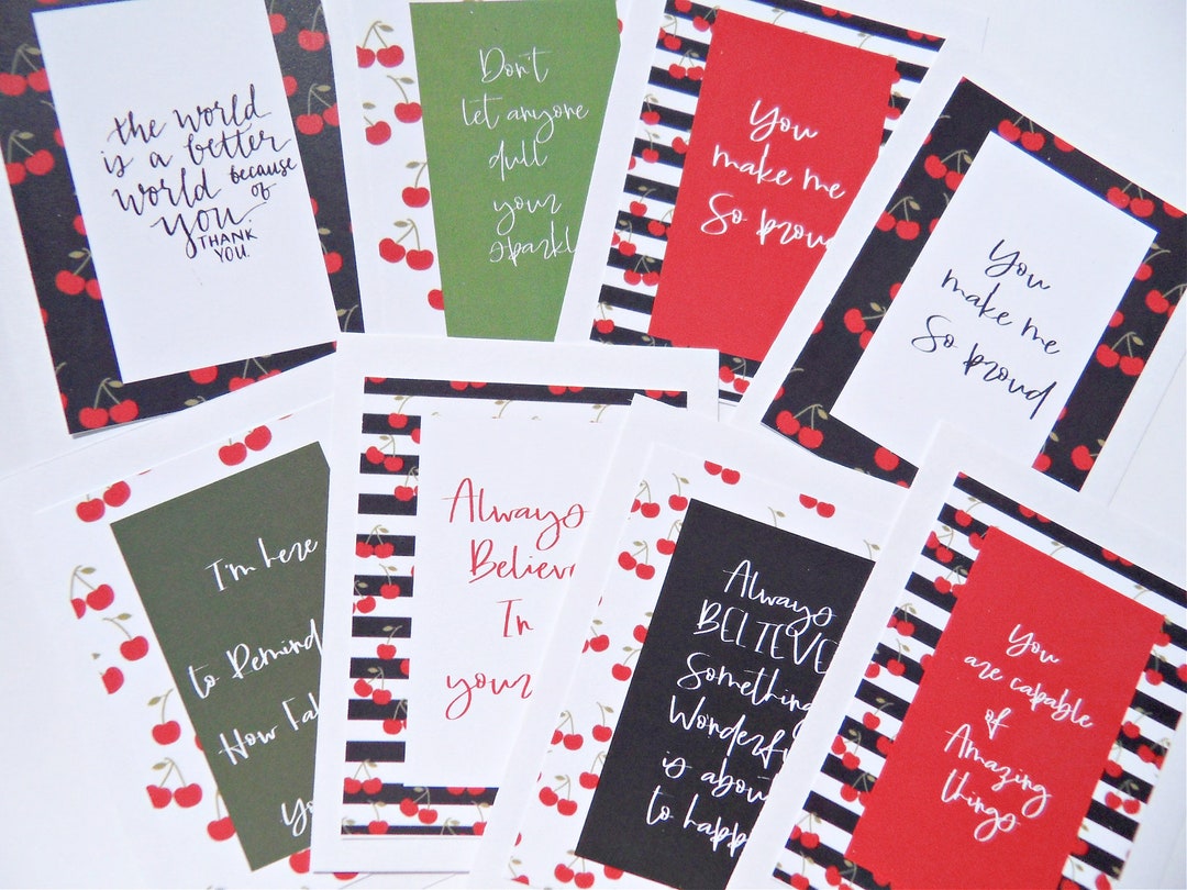 Positive Affirmation Cards, Small Encouragement Cards, 8 Cards, Healing ...