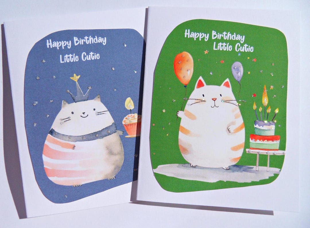 Funny Kids Birthday Cards, Cat Birthday Cards, Cute Cat Cards, Birthday ...