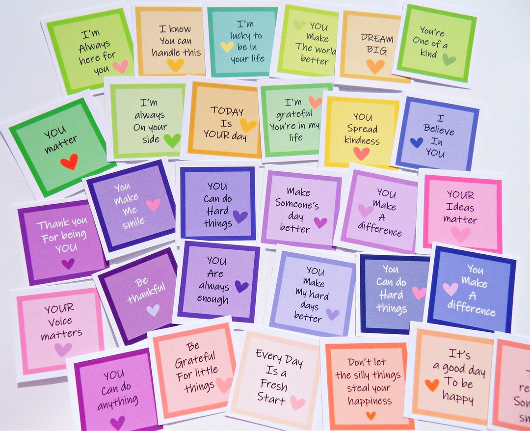 Mini Encouragement Cards, 75 Positivity Affirmation Cards, Compliment ...