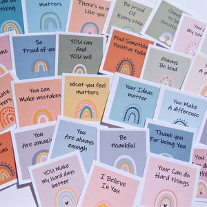 Mini Encouragement Cards, 30 Affirmation Cards, Compliment Cards ...