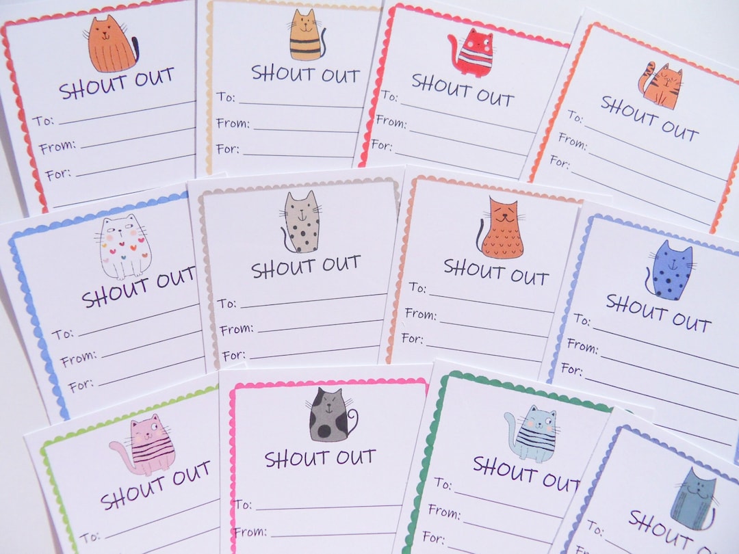 Printable Teacher Shout Out Cards, Principal Shout Out Cards, Good Work ...
