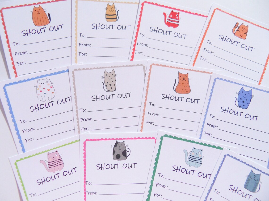 Printable Teacher Shout Out Cards, Principal Shout Out Cards, Good Work ...