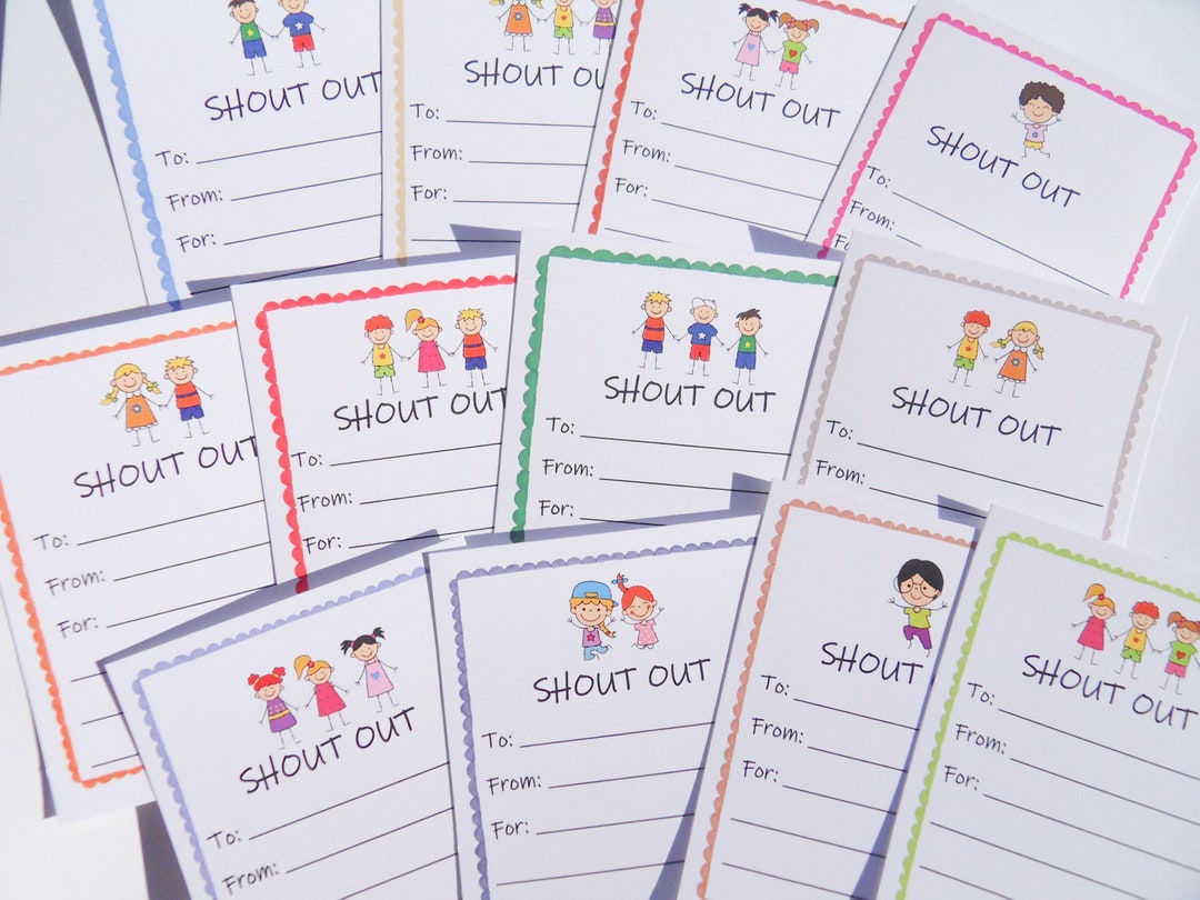Printable Teacher Shout Out Cards, Digital Recognition Cards, Good Work ...
