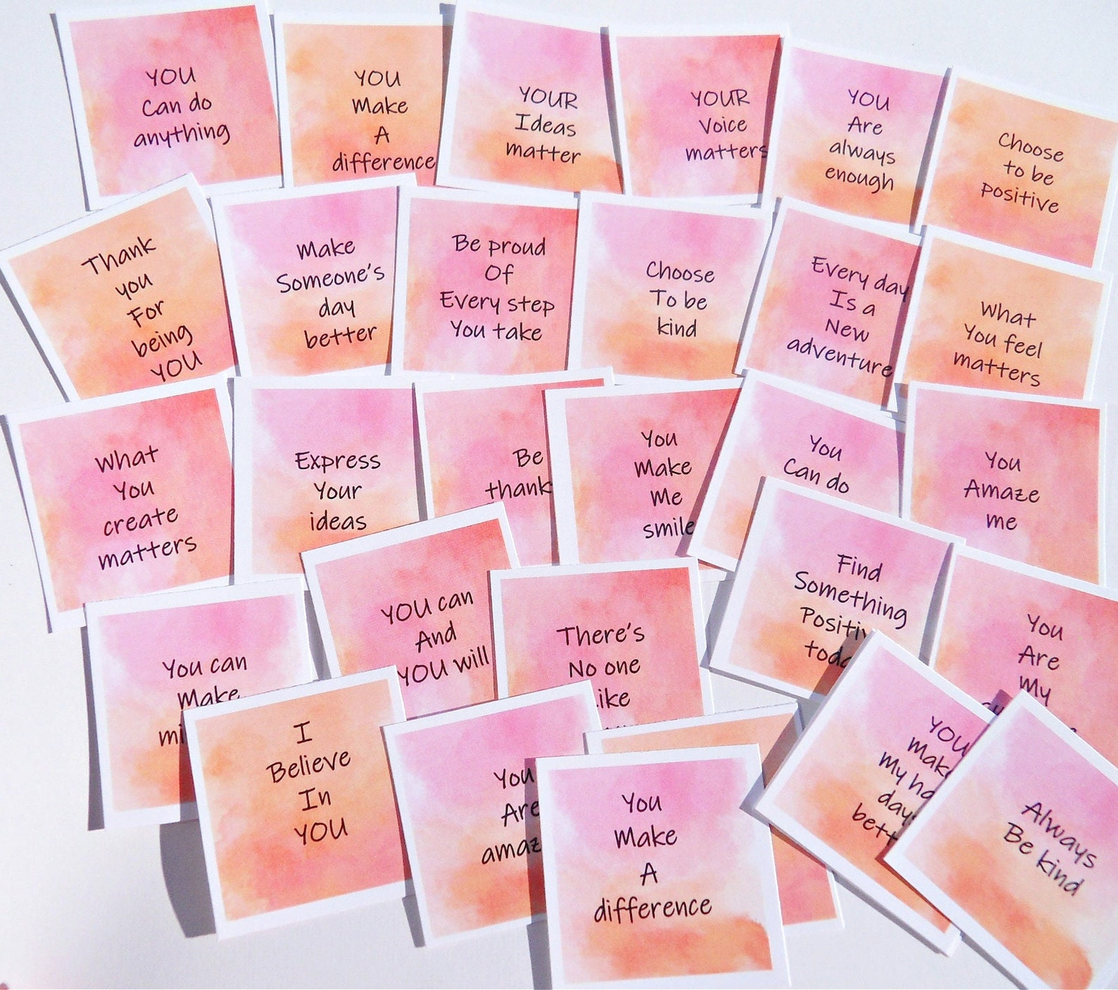Printable Mini Positivity Cards 30 Affirmation Cards - Etsy