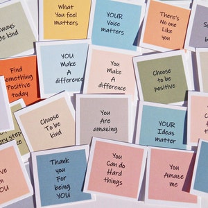 Mini Encouragement Cards, 30 Affirmation Cards, Compliment Cards ...