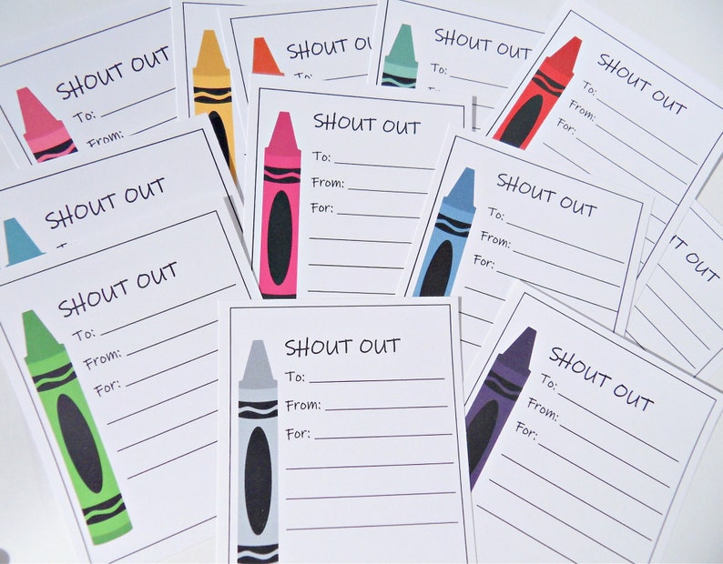 Printable Teacher Shout Out Cards School Reward Cards Parent - Etsy