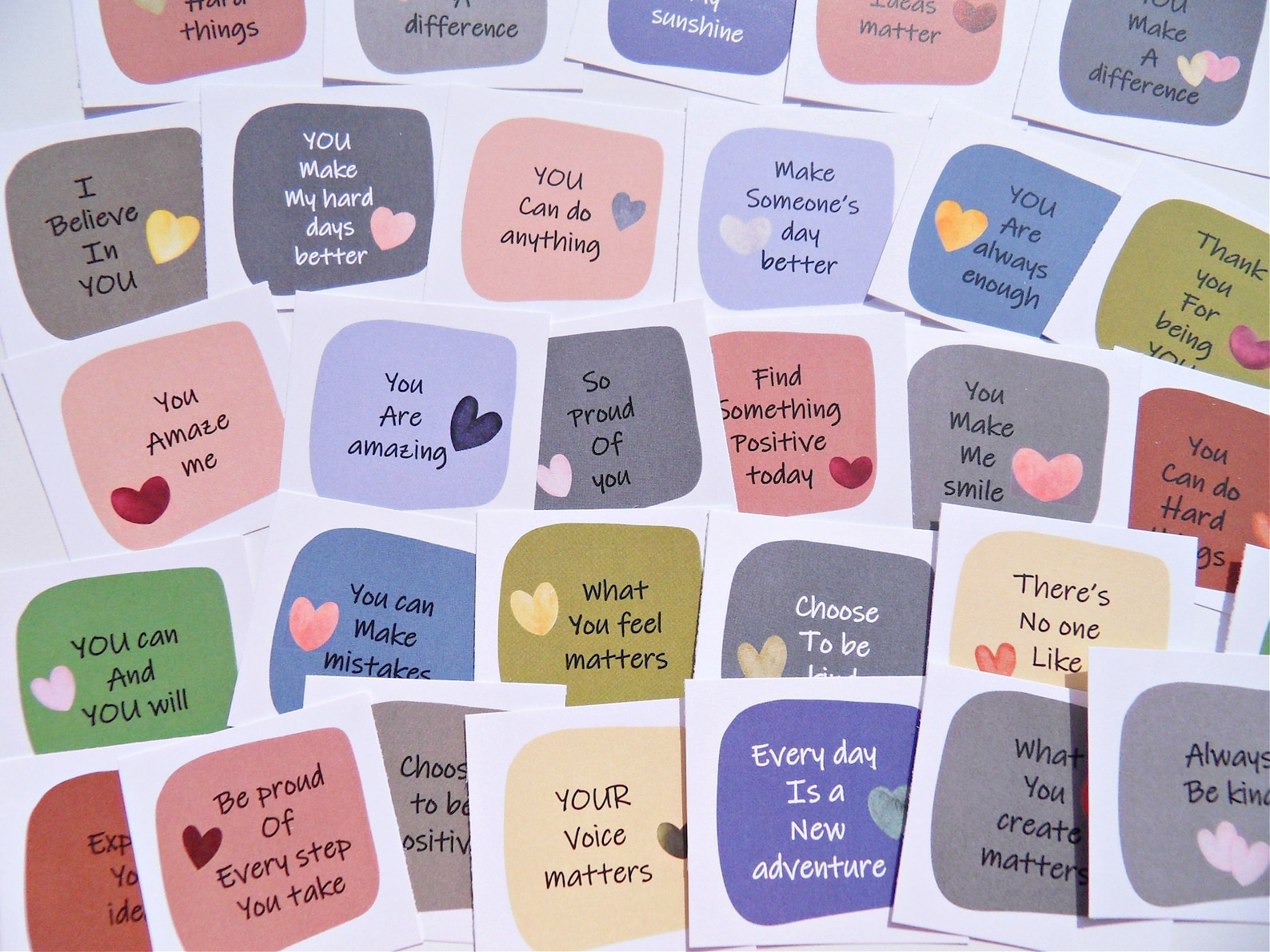 Printable Encouragement Cards, 30 Affirmation Cards, Positivity Message ...