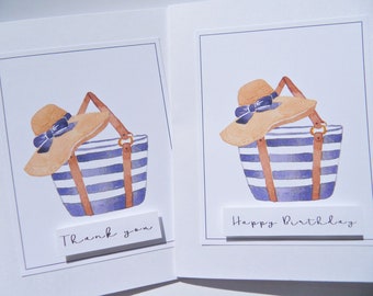 Preppy Thank You Card - Etsy