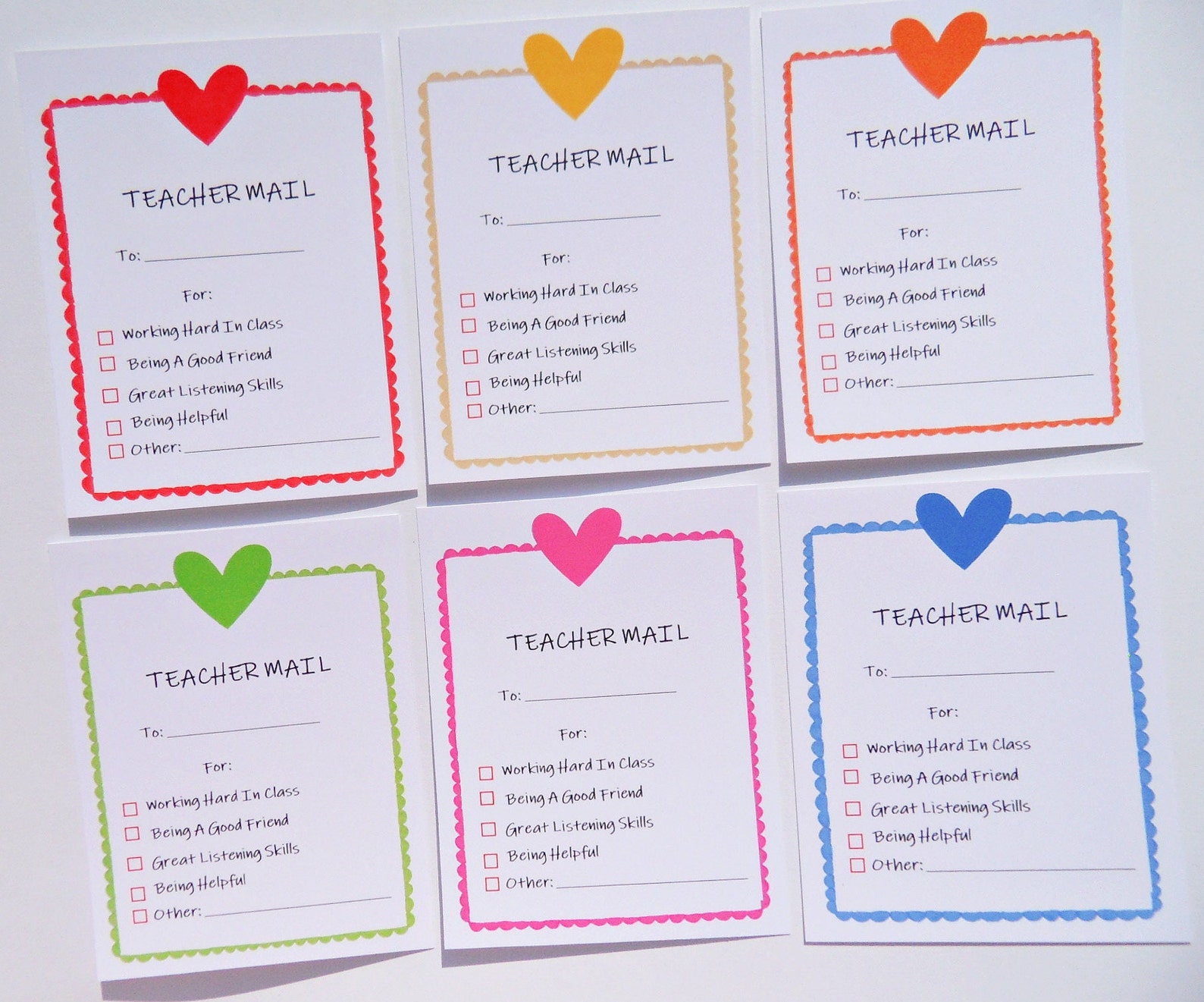 Printable Teacher Shout Out Cards, Recognition Cards, Good Work Reward ...