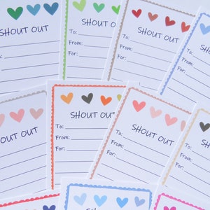 Printable Teacher Shout Out Cards, Recognition Cards, Good Work Reward ...