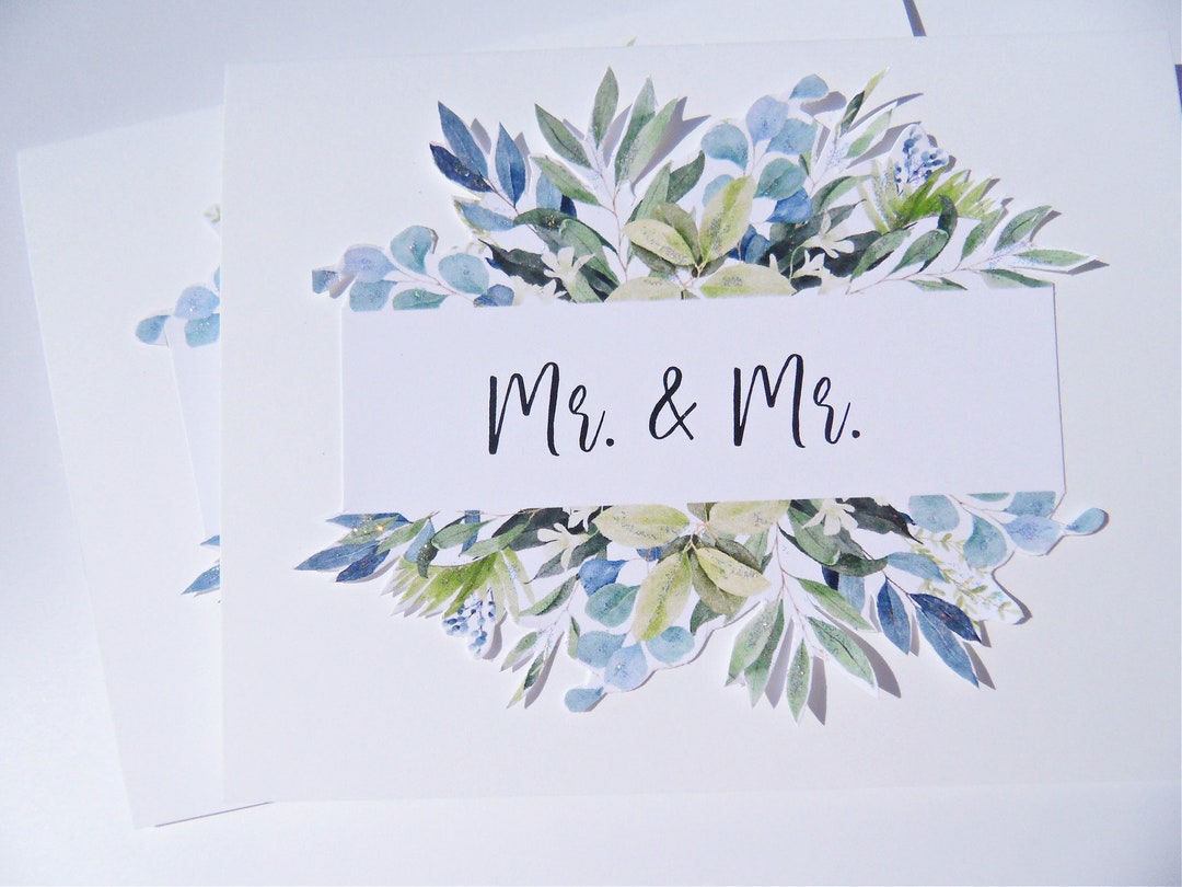 Wedding Card For Gay Couple Mr And Mr Cards Same Sex Marriage Cards