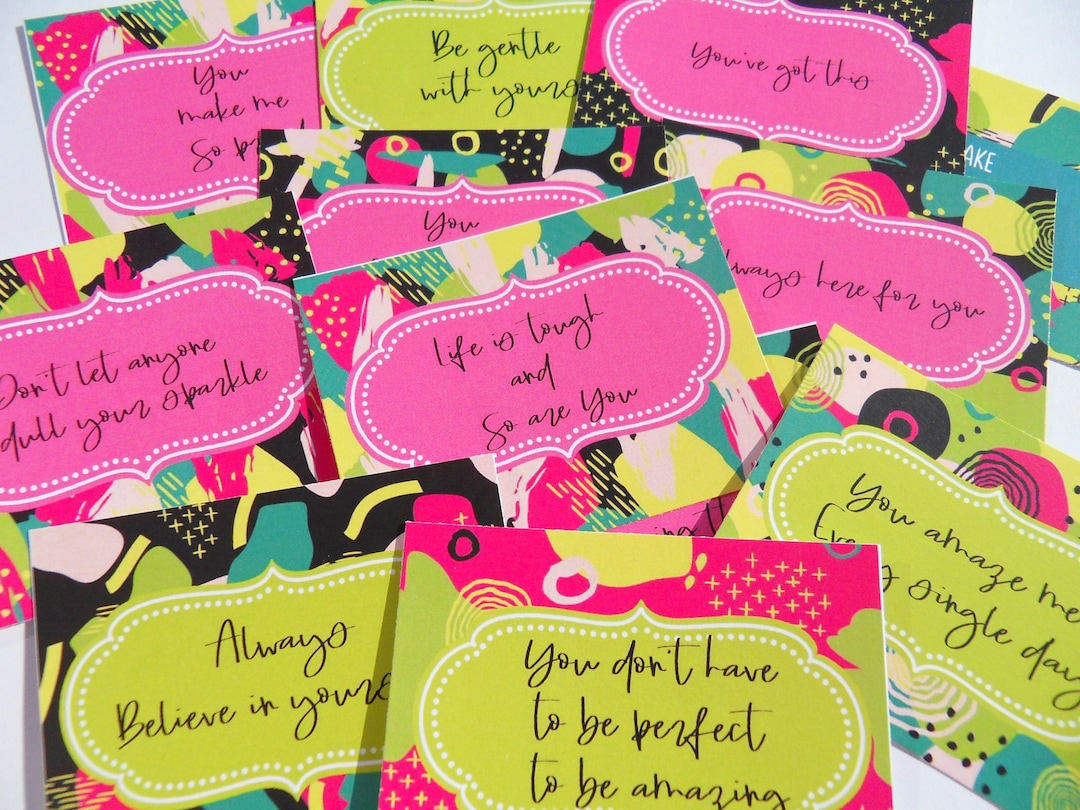 Words of Encouragement Cards | 12 Cards | Affirmation Cards ...