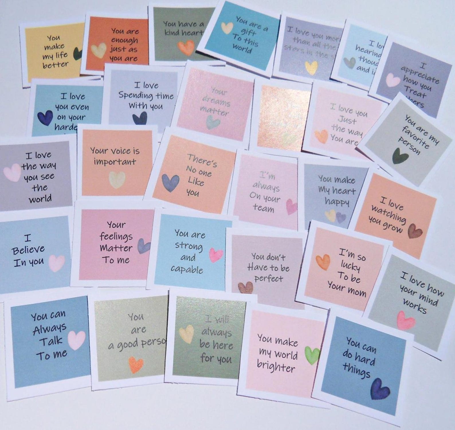 Mini Encouragement Cards, 30 Positivity Affirmation Cards, Compliment ...