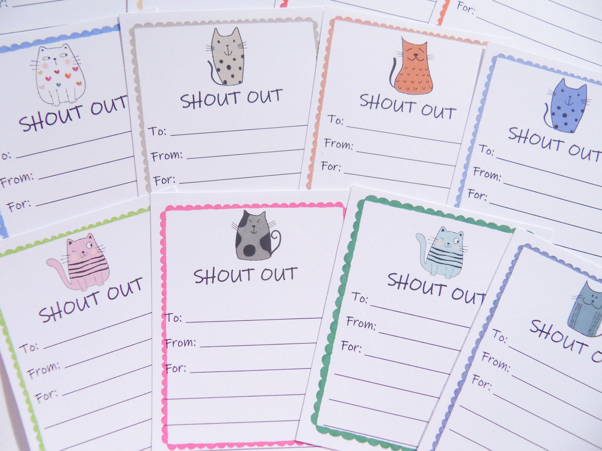Printable Teacher Shout Out Cards, Principal Shout Out Cards, Good Work ...