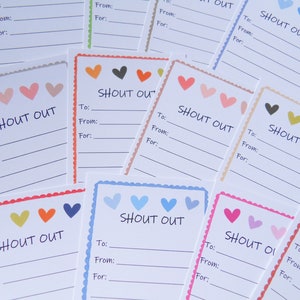 Printable Teacher Shout Out Cards, Recognition Cards, Good Work Reward ...