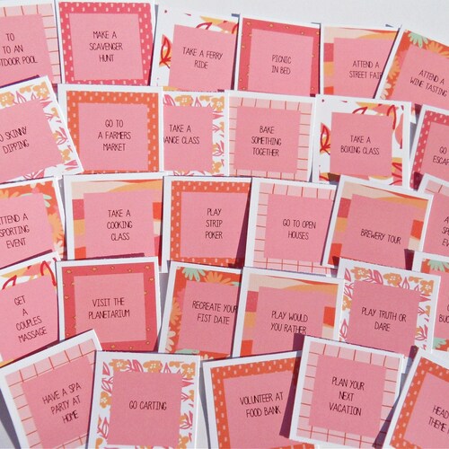 Date Night Cards. 35 Fun Date Night Ideas Anniversary Gift. - Etsy