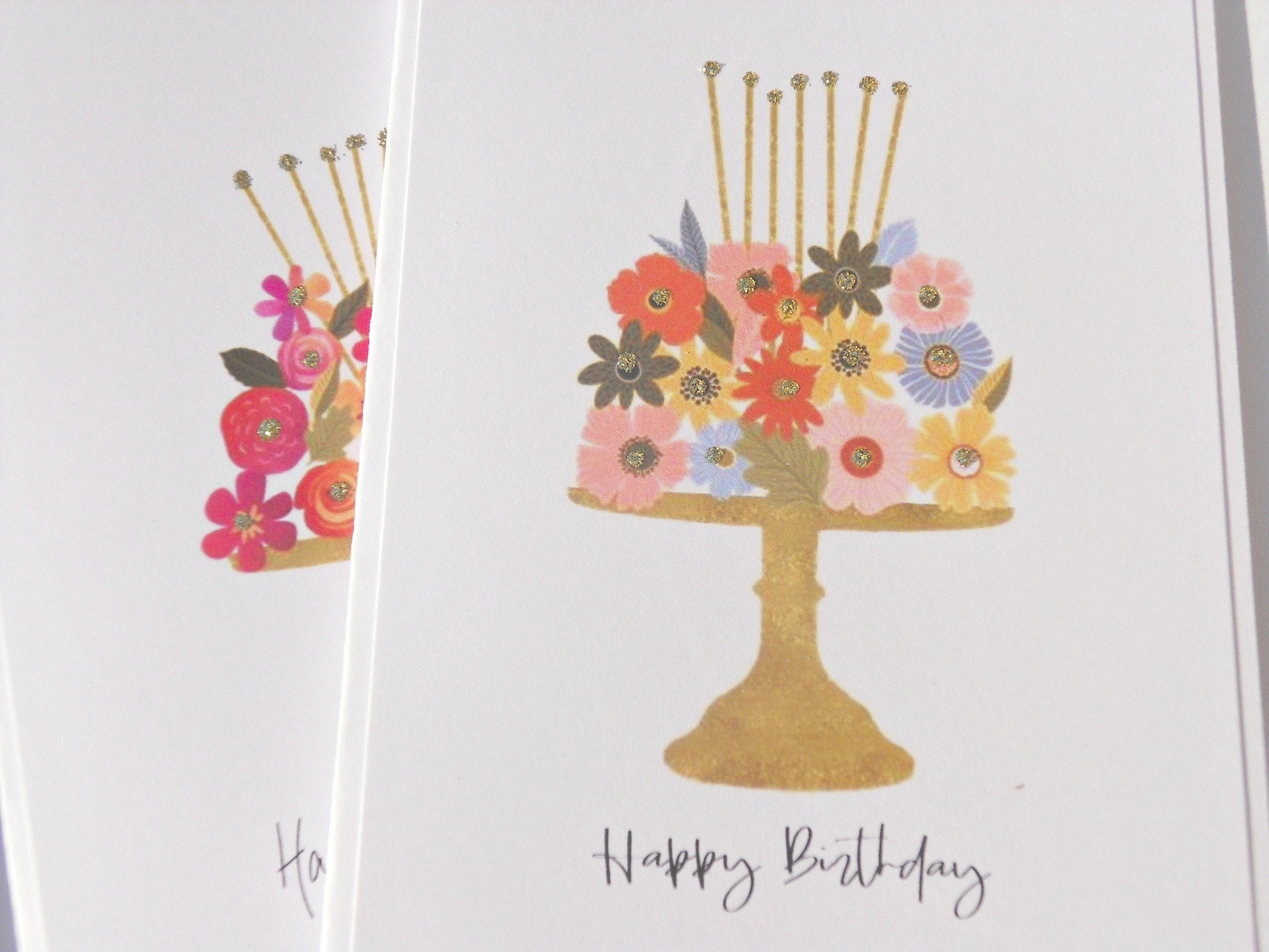 Happy Birthday Card Birthday Cake Card Foodie Birthday Card - Etsy