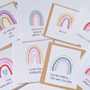 Rainbow Encouragement Cards, Small Positivity Notes (set of 10) - Etsy