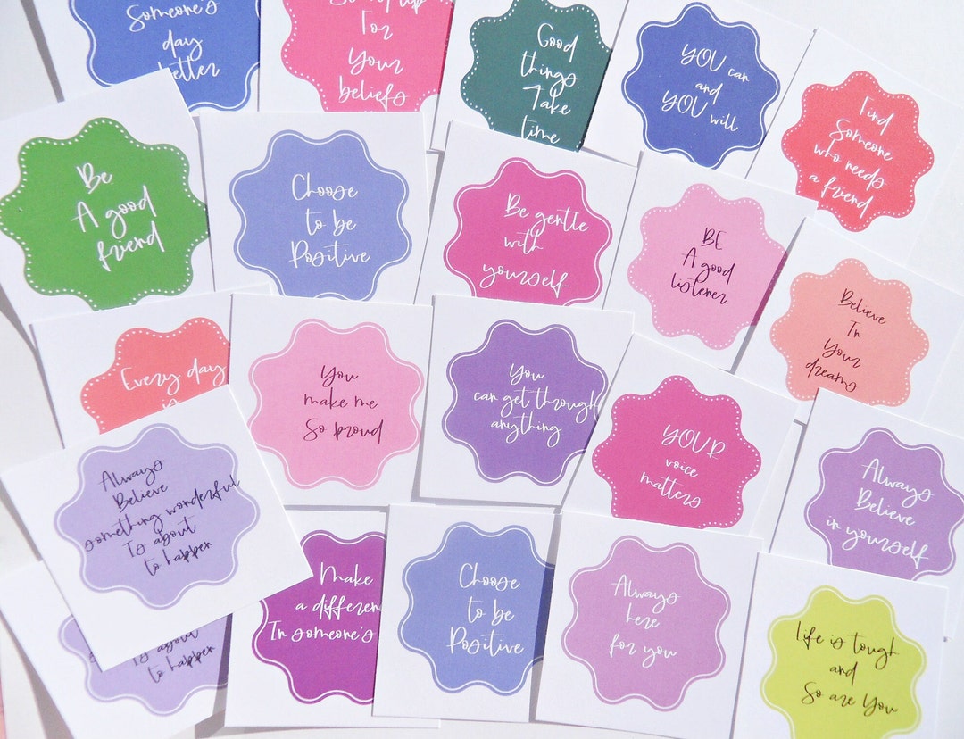 Printable Affirmation Cards: 40 Positive Message Cards (PDF Download ...